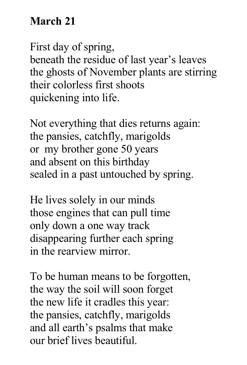 A Poem by Michael Northen – The Paddock Review