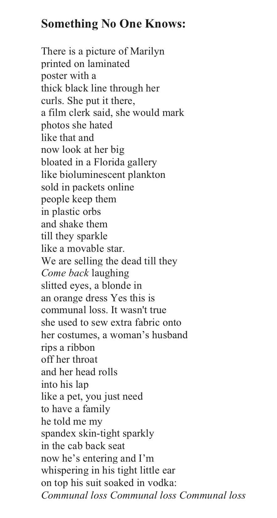 A Poem by KT Dorfman – The Paddock Review